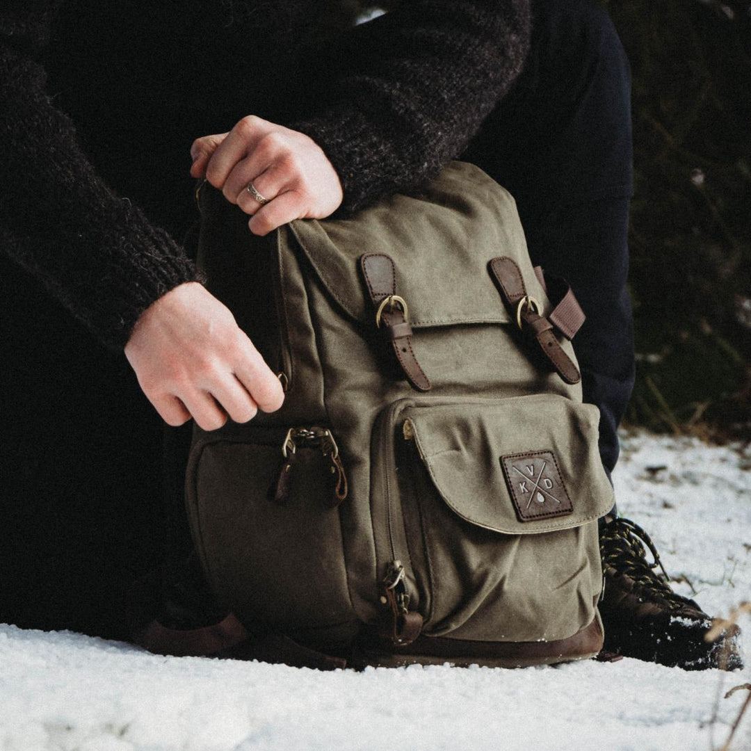 Roe Waxed Canvas Adventure Backpack | Kovered – KOVERED